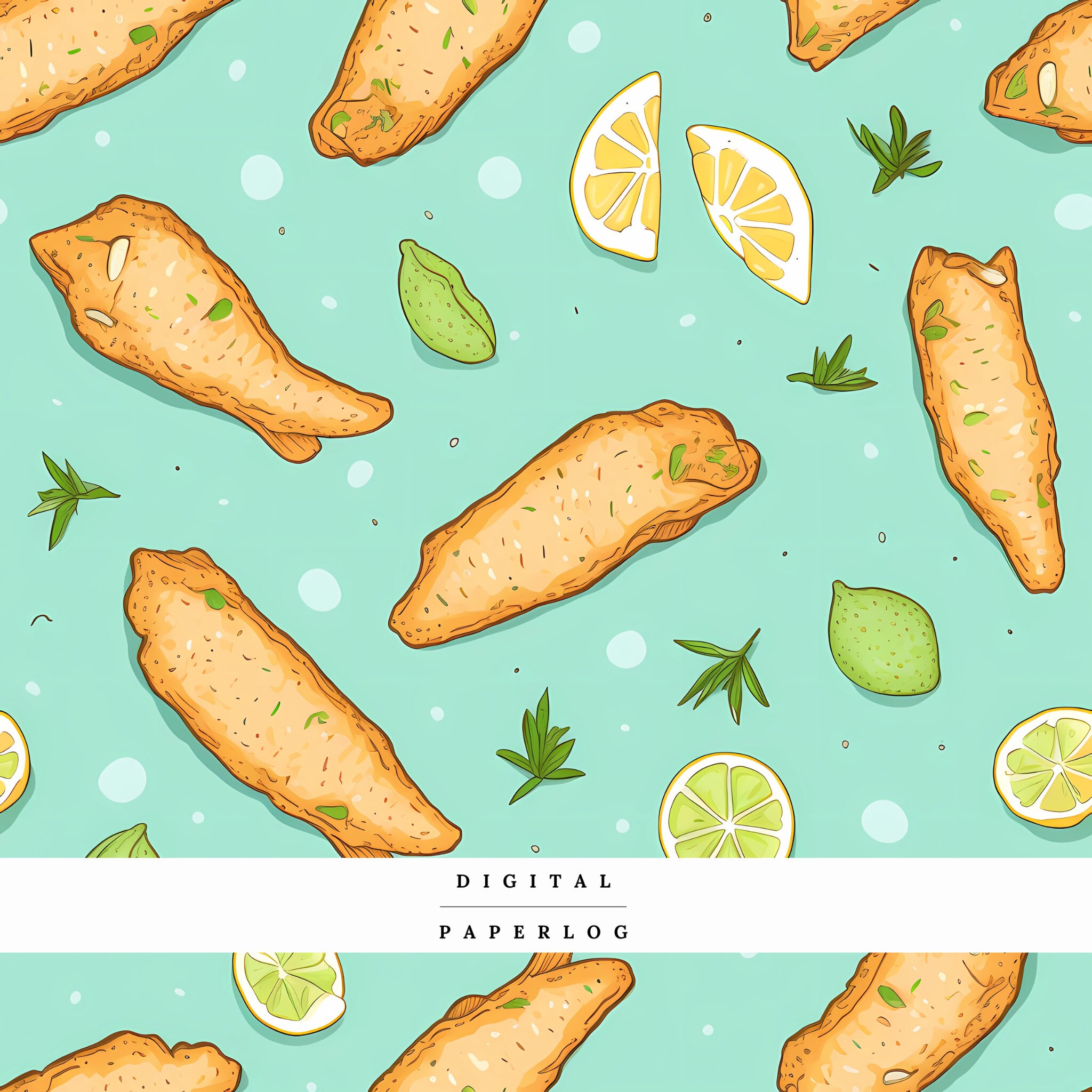 Seafood Feast Seamless Patterns, 6 Pack, Digital Download (digital ...