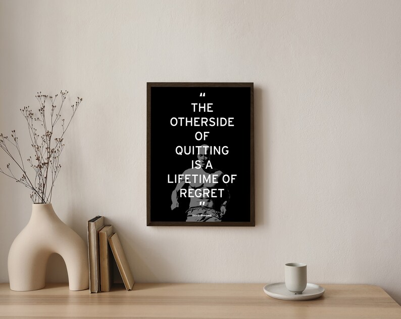 David Goggins Motivational Poster Classic Matte Paper Wooden Framed ...