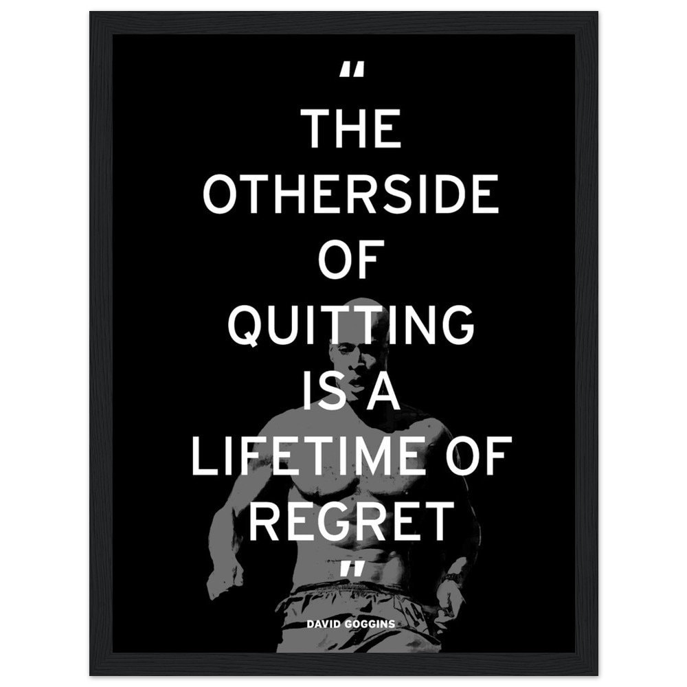 David Goggins Motivational Poster Classic Matte Paper Wooden Framed ...