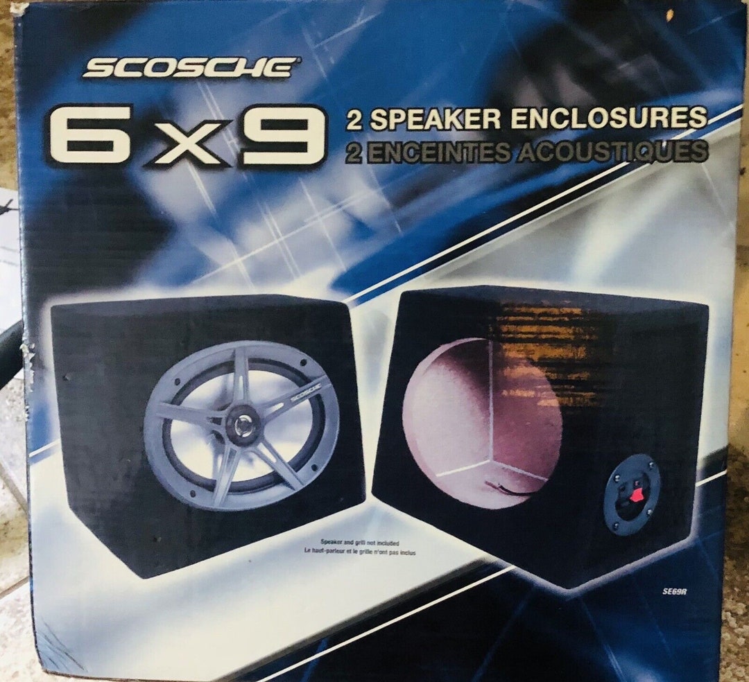 2 Speaker Box Enclosure Black Carpet Scosche Se69r 6x9 - Etsy