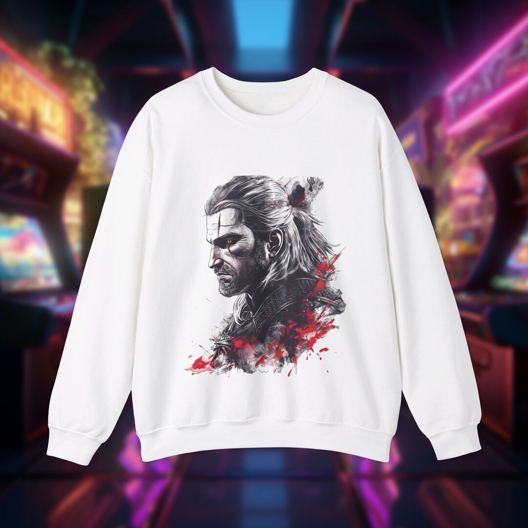 Unisex Vintage Style Witcher Gamer Sweatshirt for Gaming Enthusiasts ...