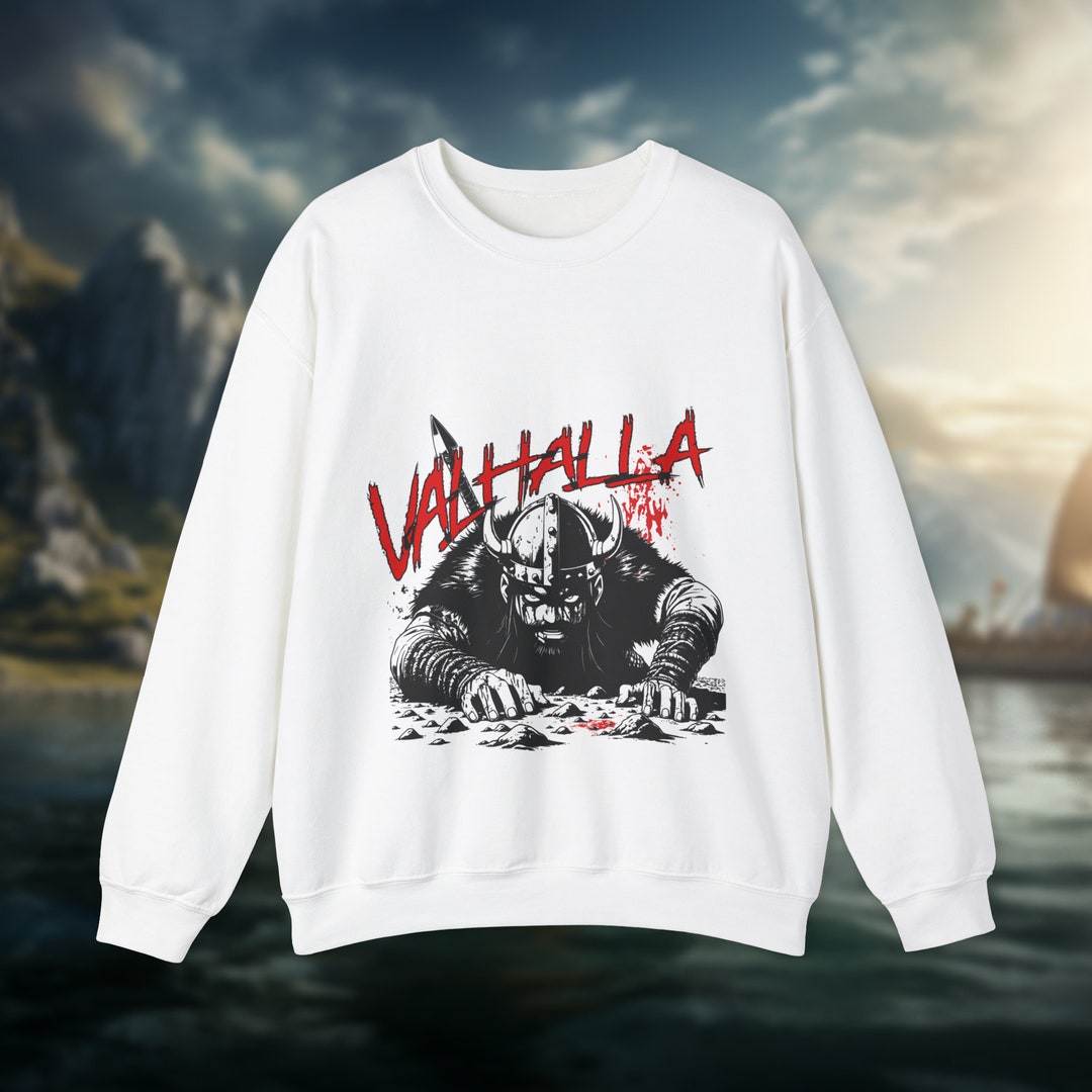 Vikings Norse Mythology Dark Valhalla Sweatshirt - Cozy Norse-inspired ...