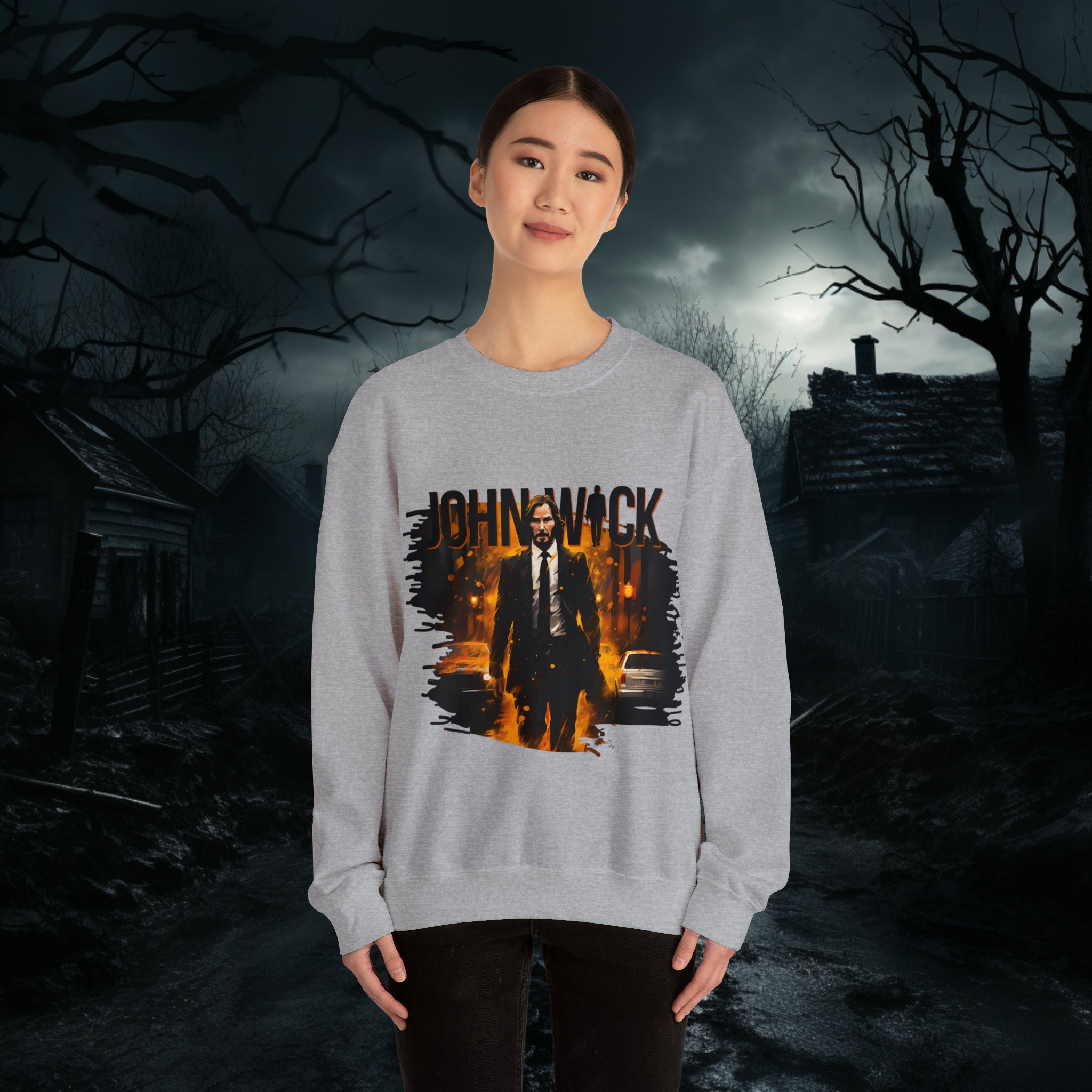 Halloween and Autumn Theme John Wick Sweatshirt Gifts for Him John Wick ...