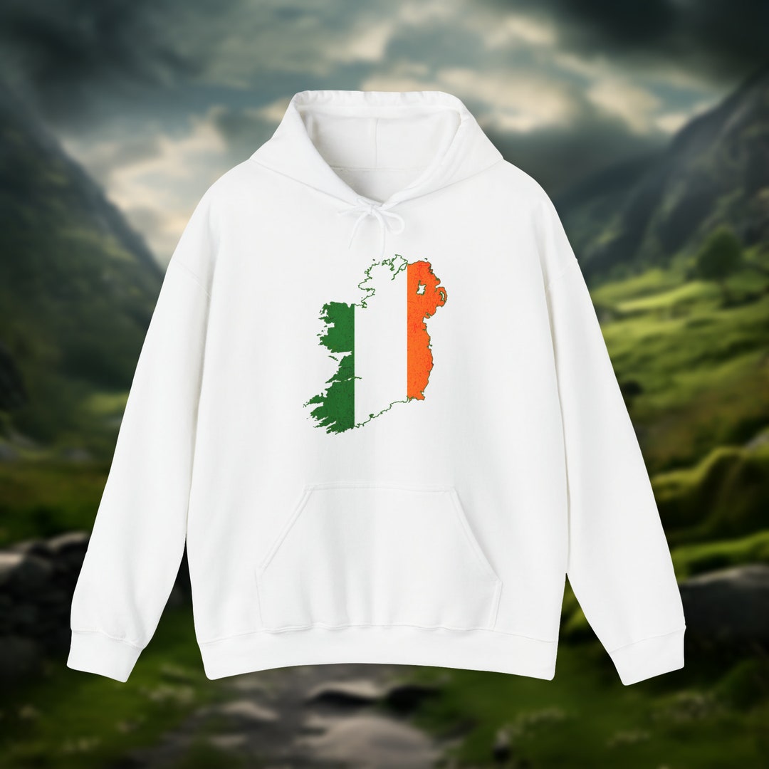 Irish Tri-color Flag Hoodie: Cozy Unisex Ireland Pride - Etsy
