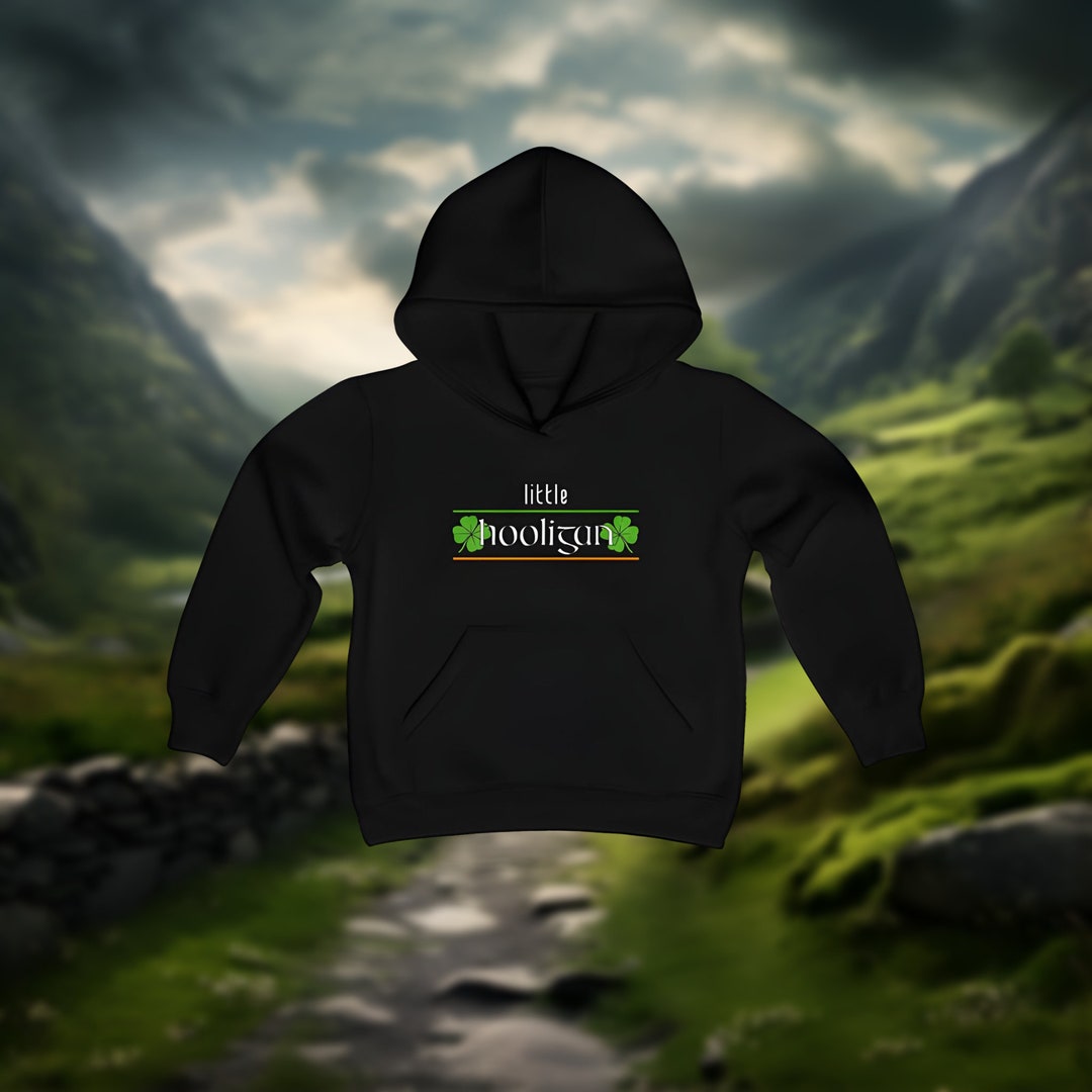 Youth Irish Hooligan Hoodie: Lucky Shamrock Charm, Kids St. Patrick's ...