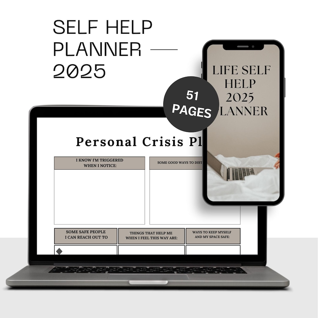 Self-help Planner Printable, Mental Wellness & Growth Journal, Personal ...