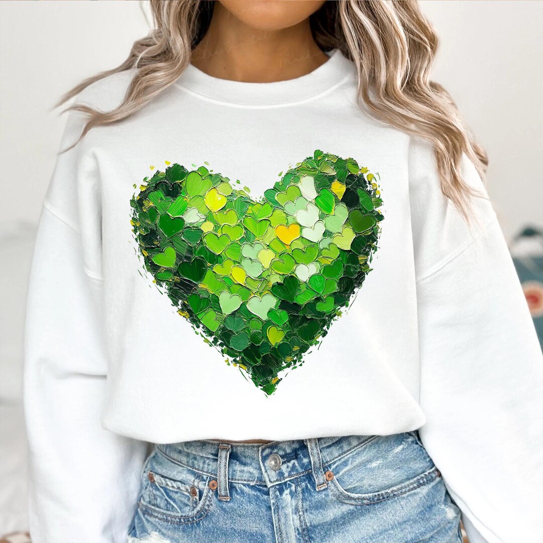 St Patrick’s Day Heart Png, Clover Heart Png, Green Heart Png, Lucky ...