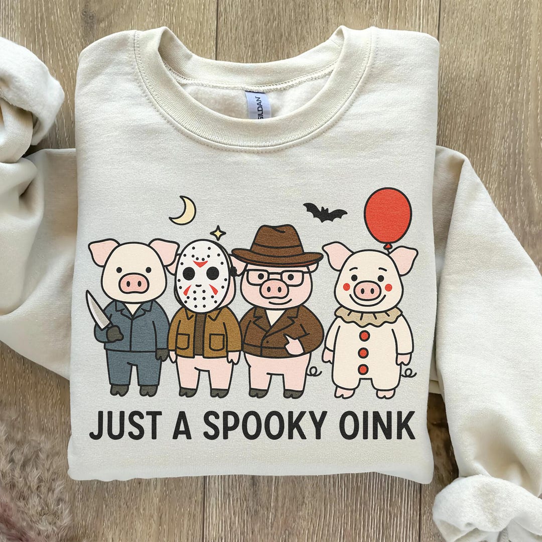 Just A Spooky Oink Png, Halloween Pig Png, Funny Horror Pig Png, Killer ...