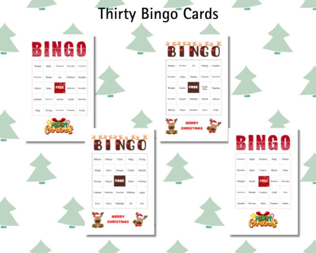 Christmas Bingo Pack - Etsy