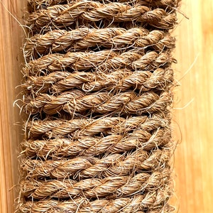 100% Natural Eco-friendly 15M Twisted Handmade Coconut Coir Fiber Ropes ...