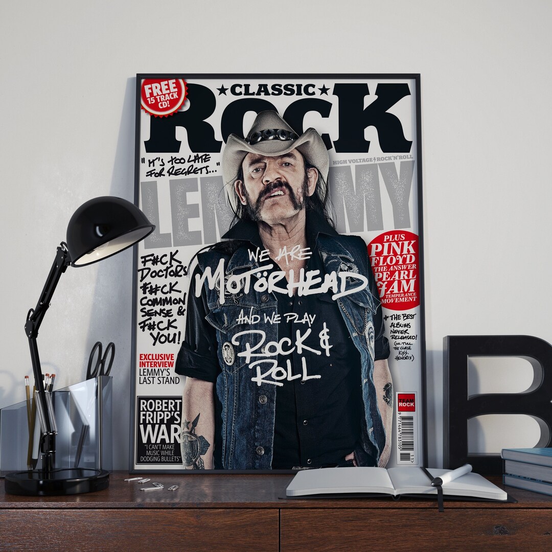 Motörhead Poster Lemmy Kilmister Poster Magazine Cover Poster Room ...