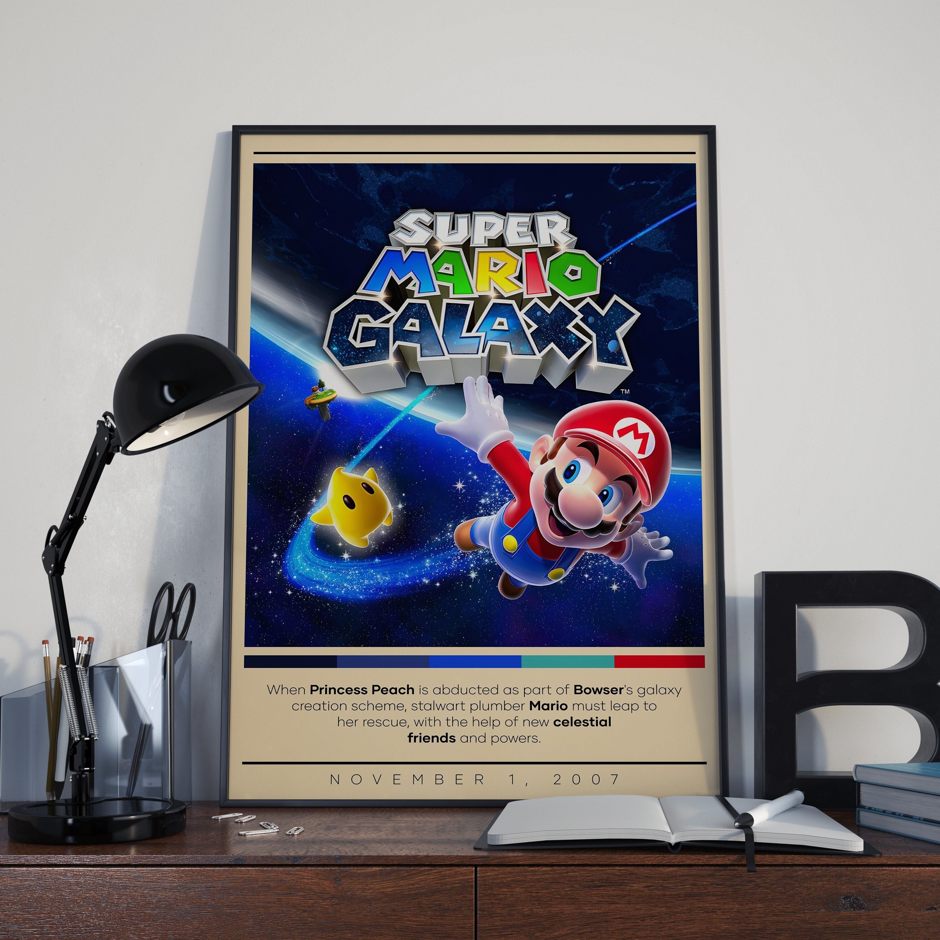 Super Mario Galaxy Poster Gaming Poster 3 Colors 1 Price Room Decor ...