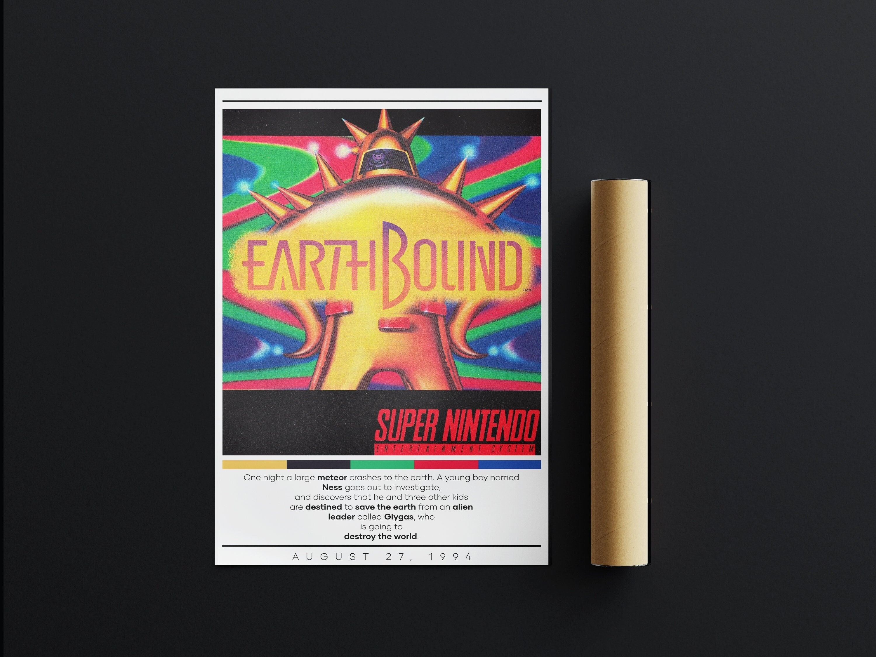 Earthbound 1994 Poster Print Gaming Poster 3 Colors 1 Price Room Decor ...