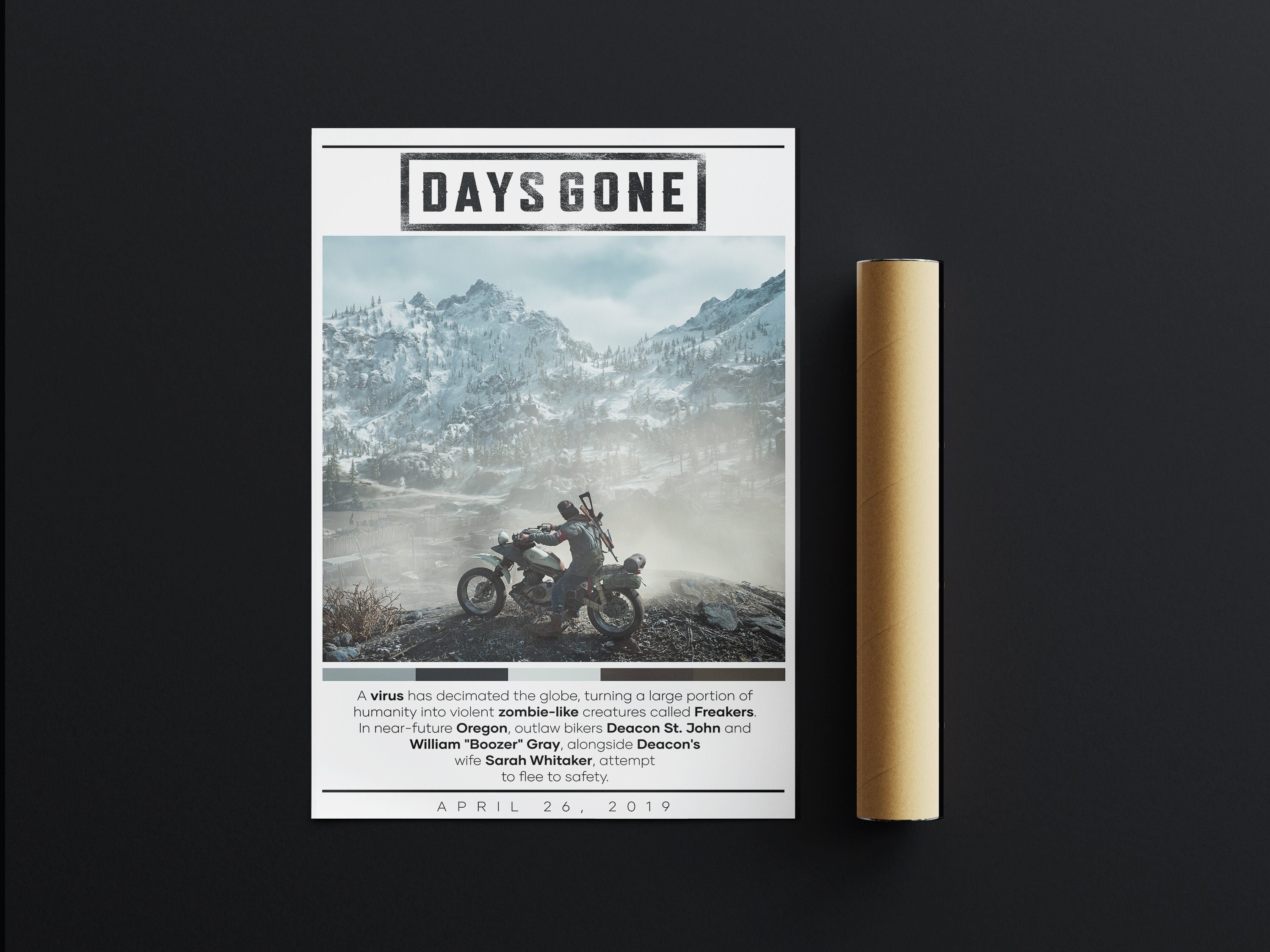 Days Gone Poster Gaming Poster 3 Colors 1 Price Room - Etsy UK