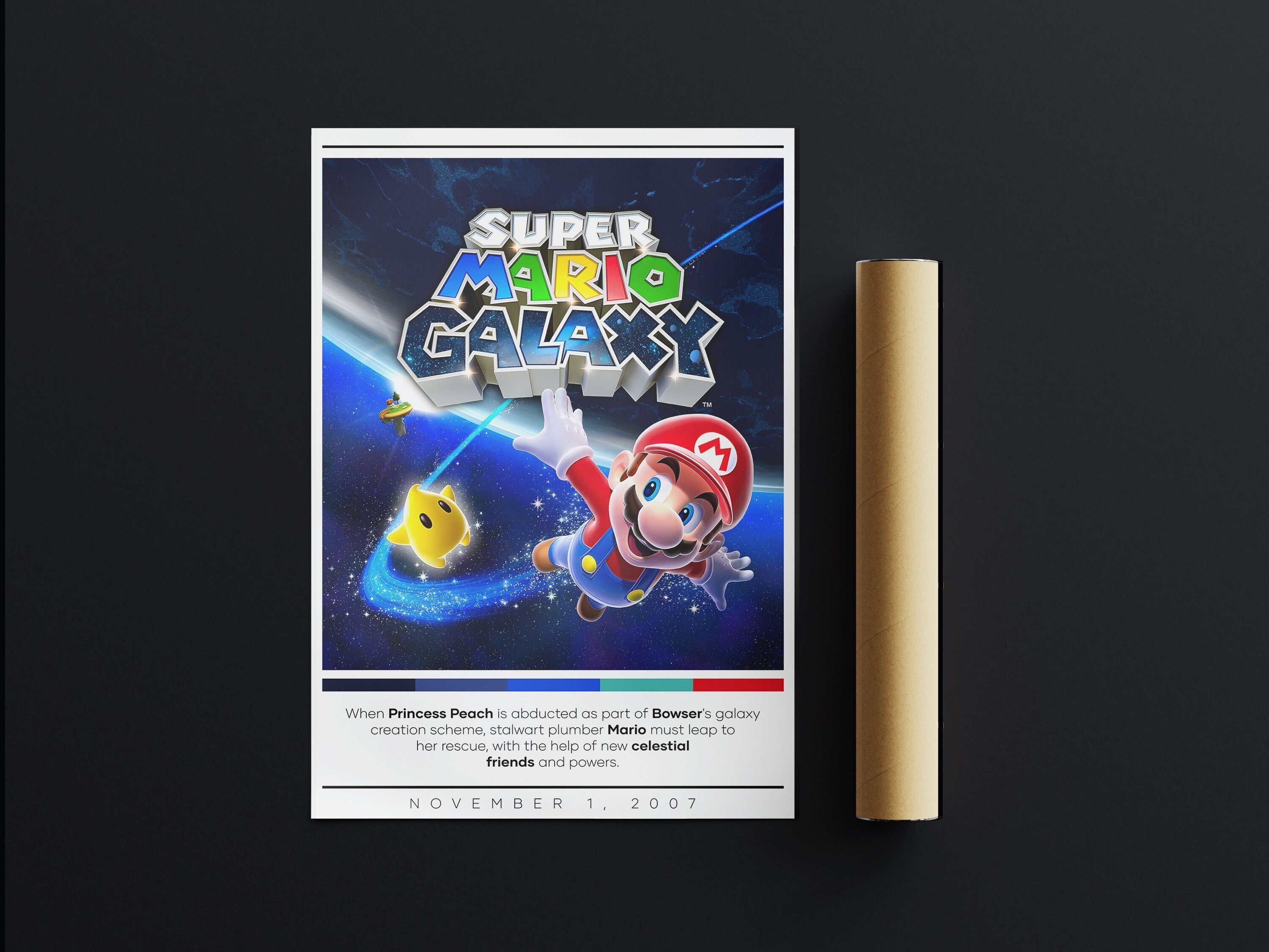Super Mario Galaxy Poster Gaming Poster 3 Colors 1 Price Room Decor ...