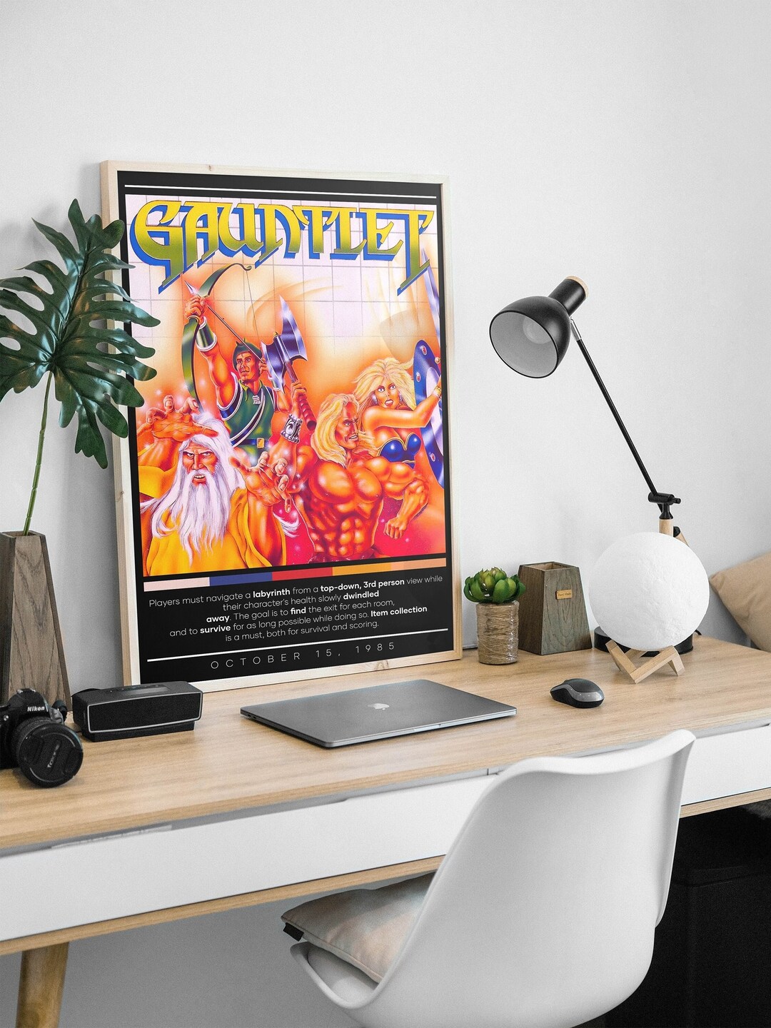Gauntlet 1985 Poster Print Gaming Poster Raumdeko Wanddeko Gaming Dekor ...