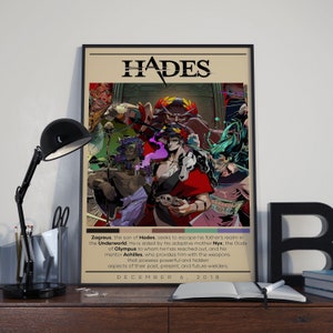 Hades Poster Hades Game Poster Gaming Poster 3 Colors 1 Price Room ...