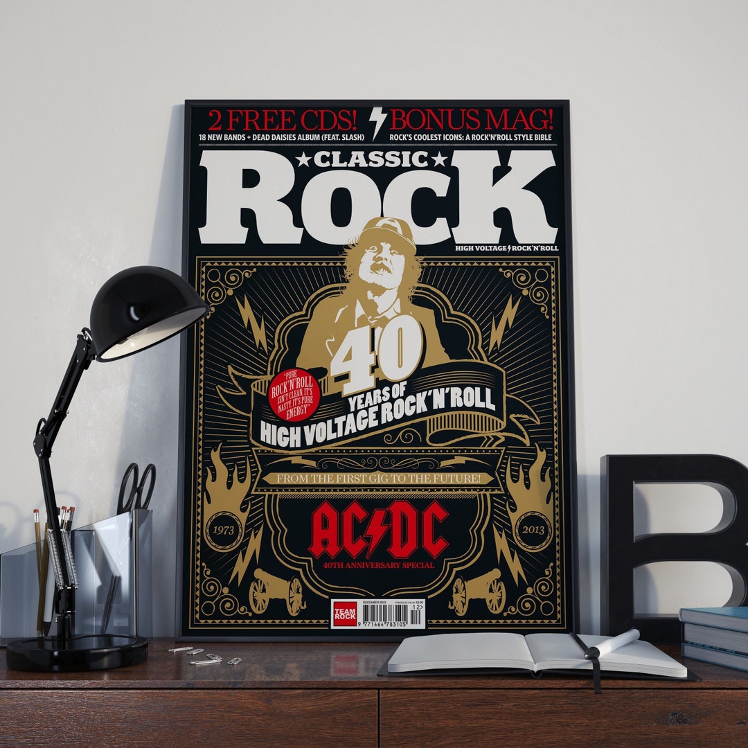 ACDC Poster ACDC Band Magazine Cover Poster Rock Music Poster Artist ...