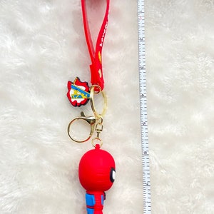 Spider-man Red Key Chain Avengers Symbol Charm Gold Chain Cute Bag ...