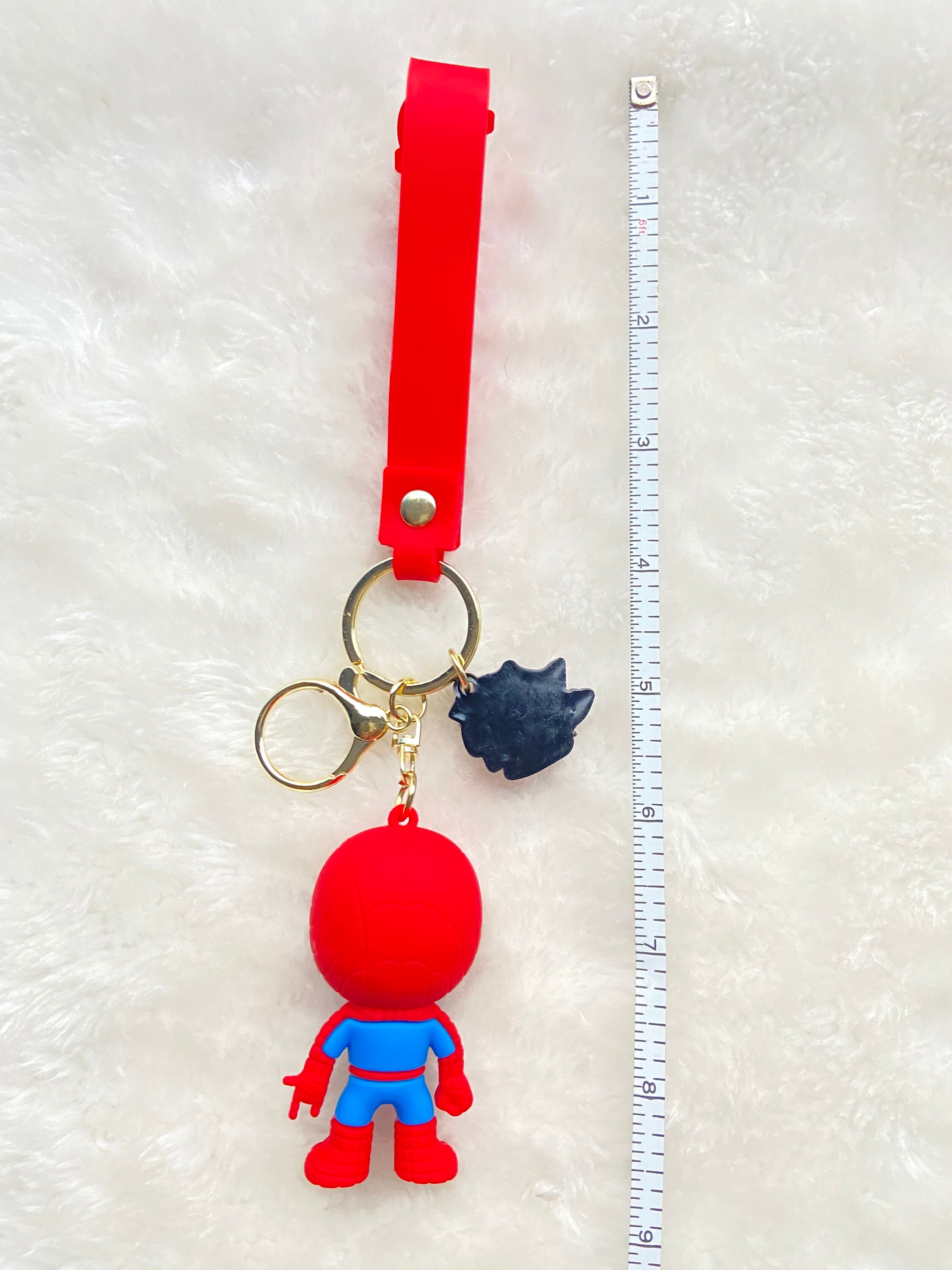 Spider-man Red Key Chain Avengers Symbol Charm Gold Chain Cute Bag ...