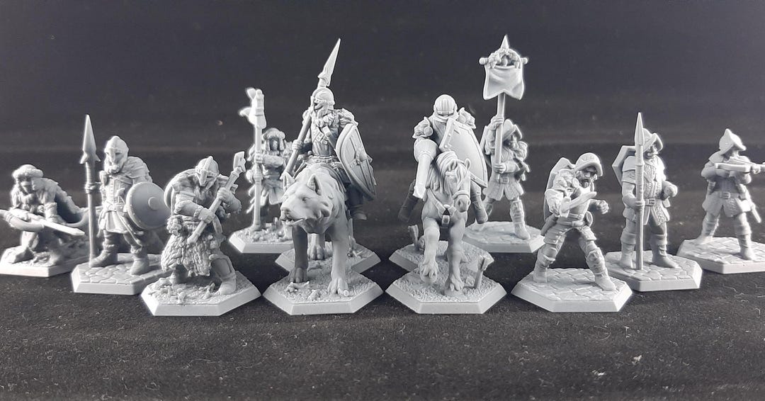 10 Mercenary Miniatures for Tabletop Rpgs and Wargames | 30mm Scale ...