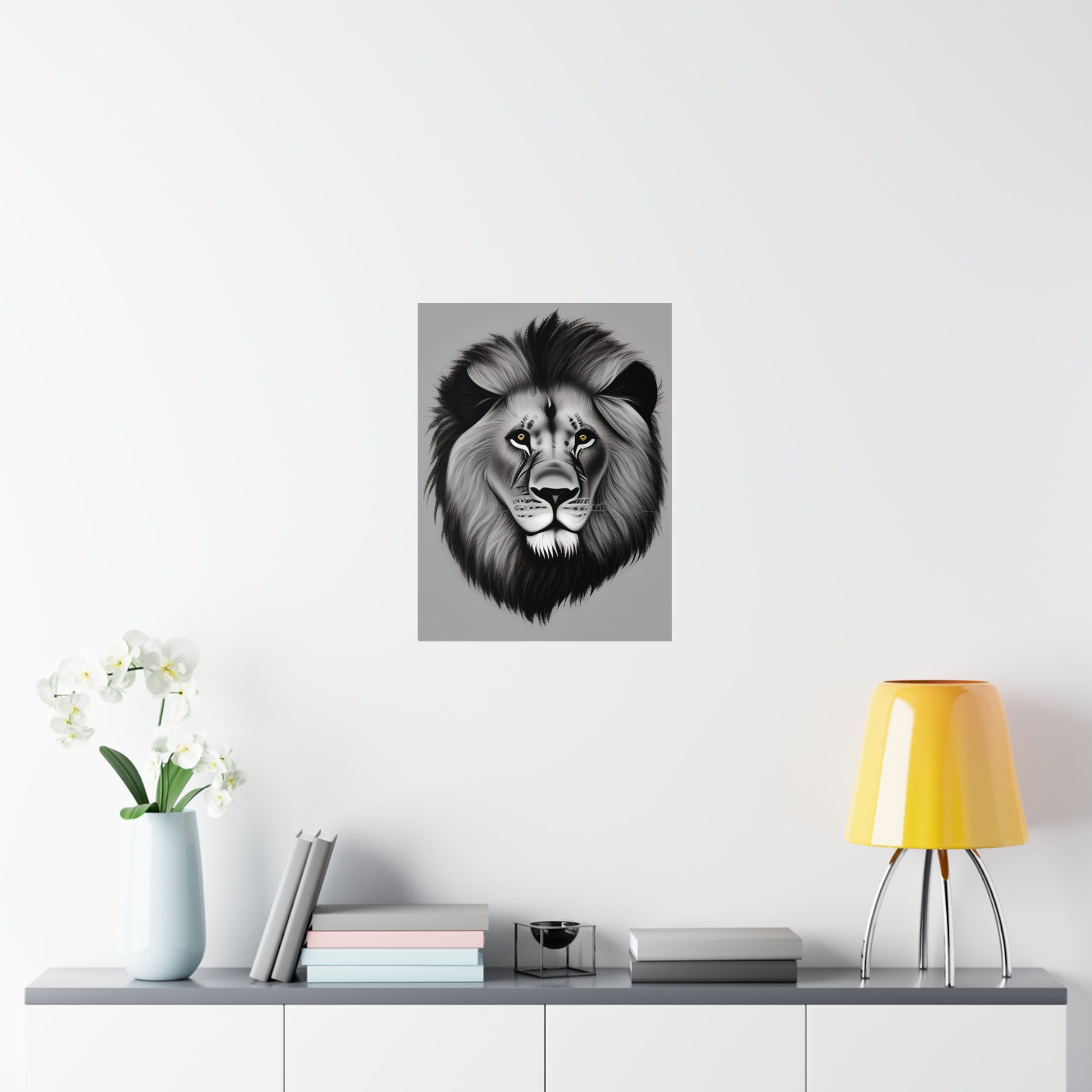 Lion Design Poster - Etsy
