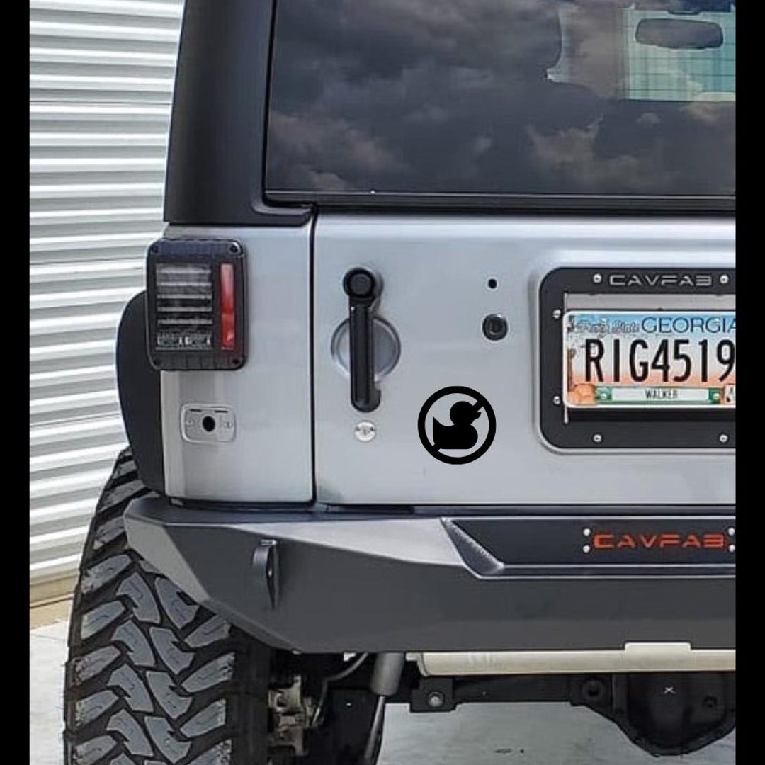Anti-duck Jeep Sticker Say No to Random Rubber Duckies - Etsy