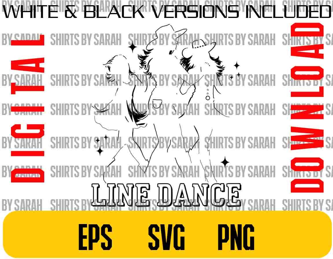 Funny Line Dance PNG SVG: Cowgirl Boots, Western Dancing (digital ...