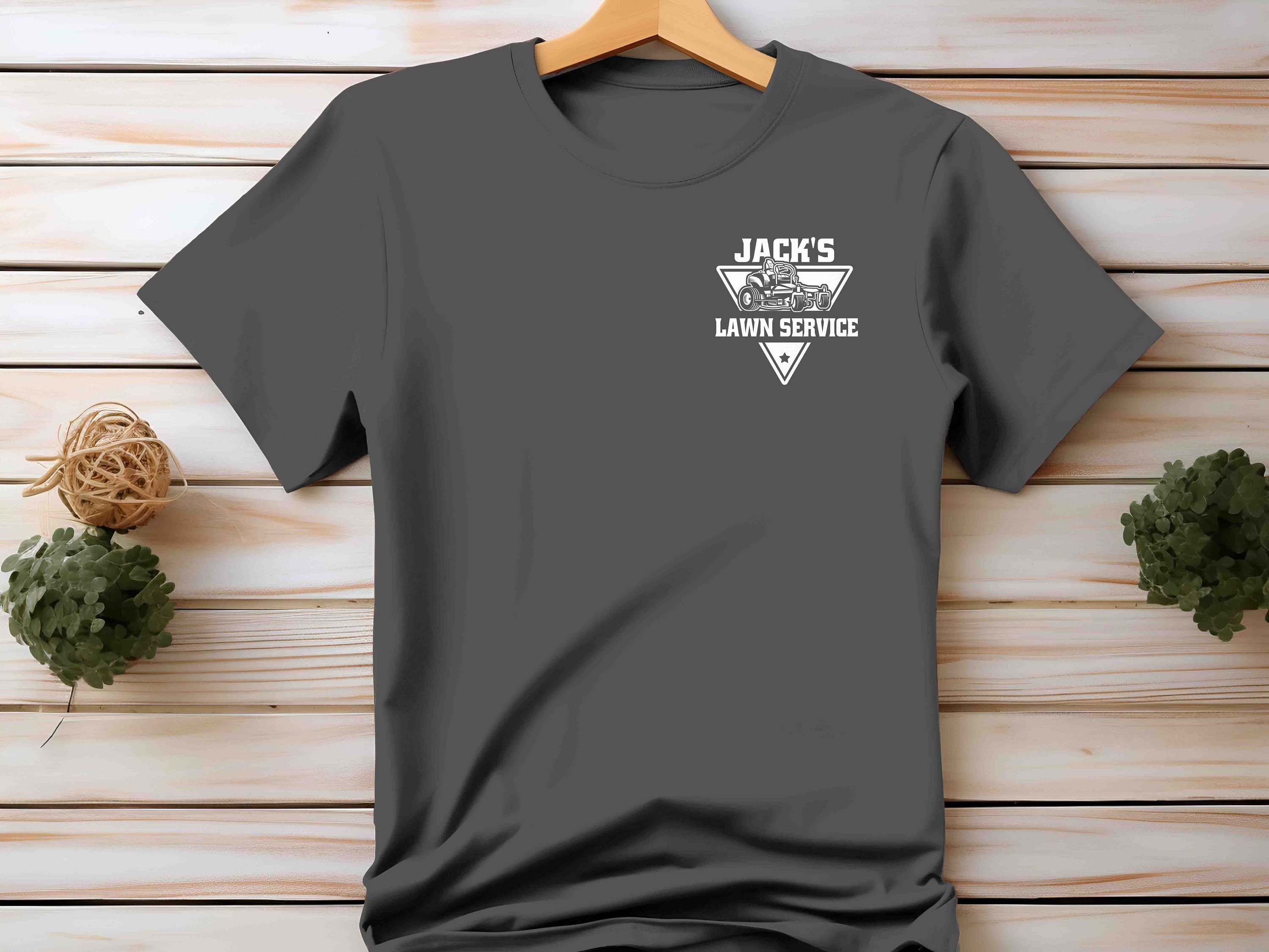 Custom Lawn Care Shirt Personalized Lawn Mowing Pocket Tee Landscaper ...