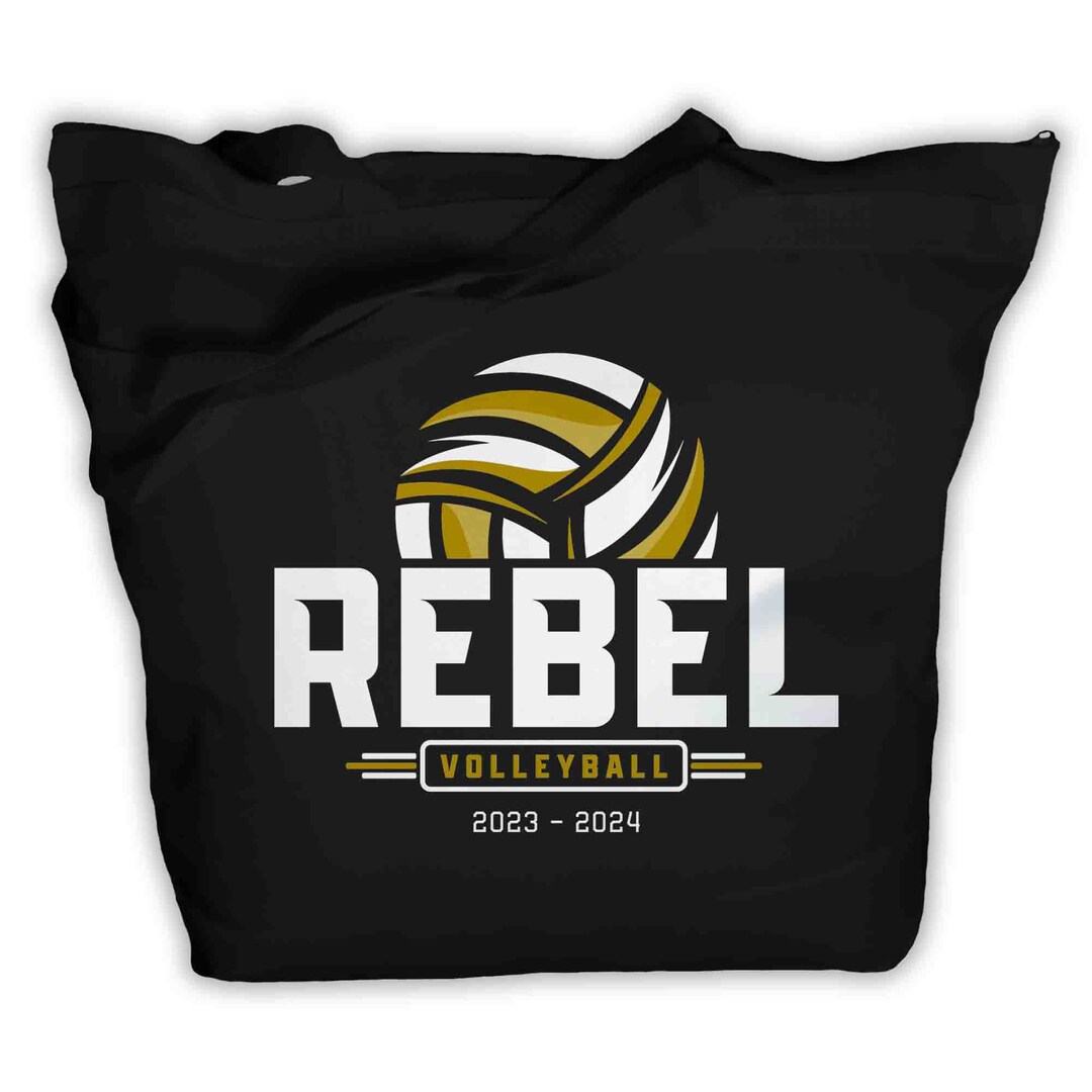 Personalized Volleyball Tote Bag Custom Volley Ball Logo Tote ...