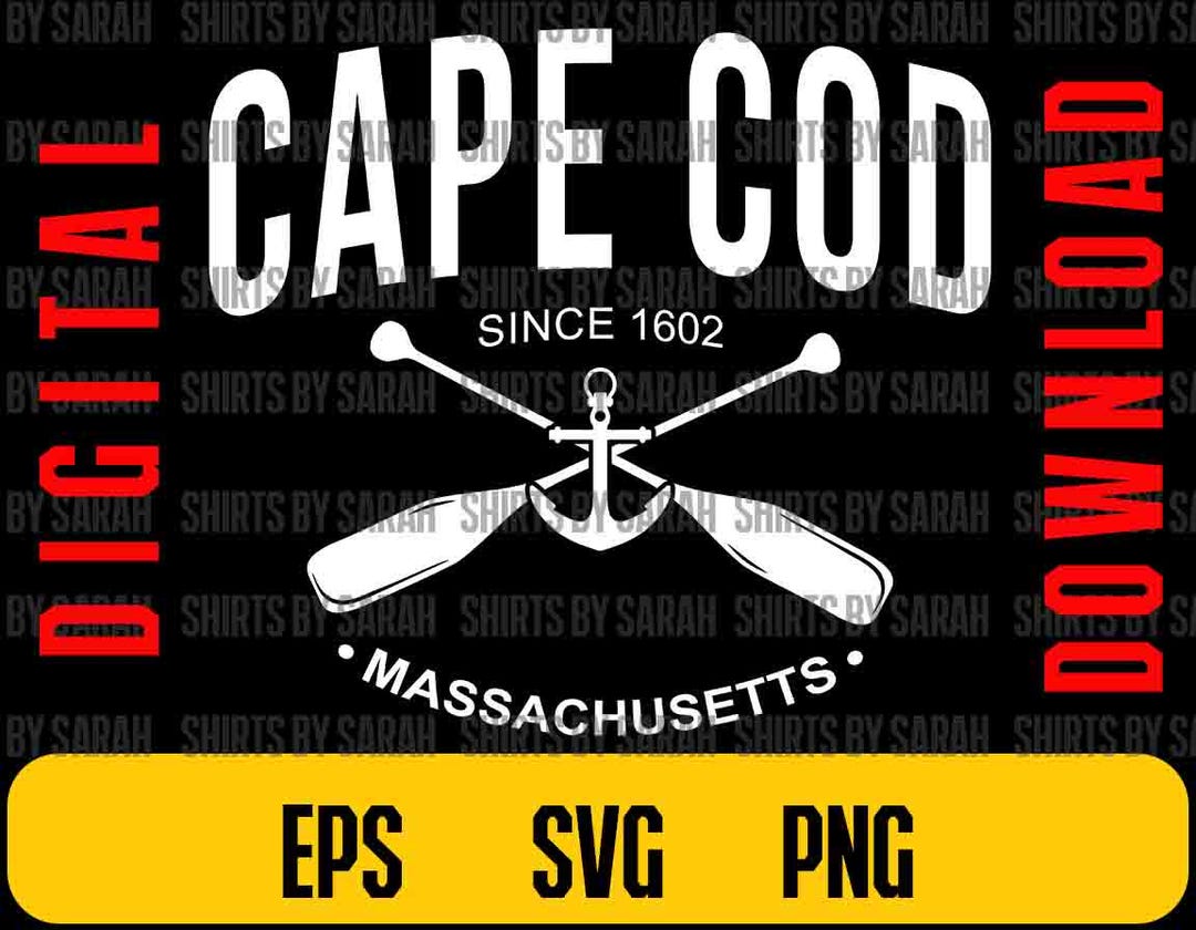 Cape Cod SVG: Oar & Anchor Design - Massachusetts Vacation (digital ...