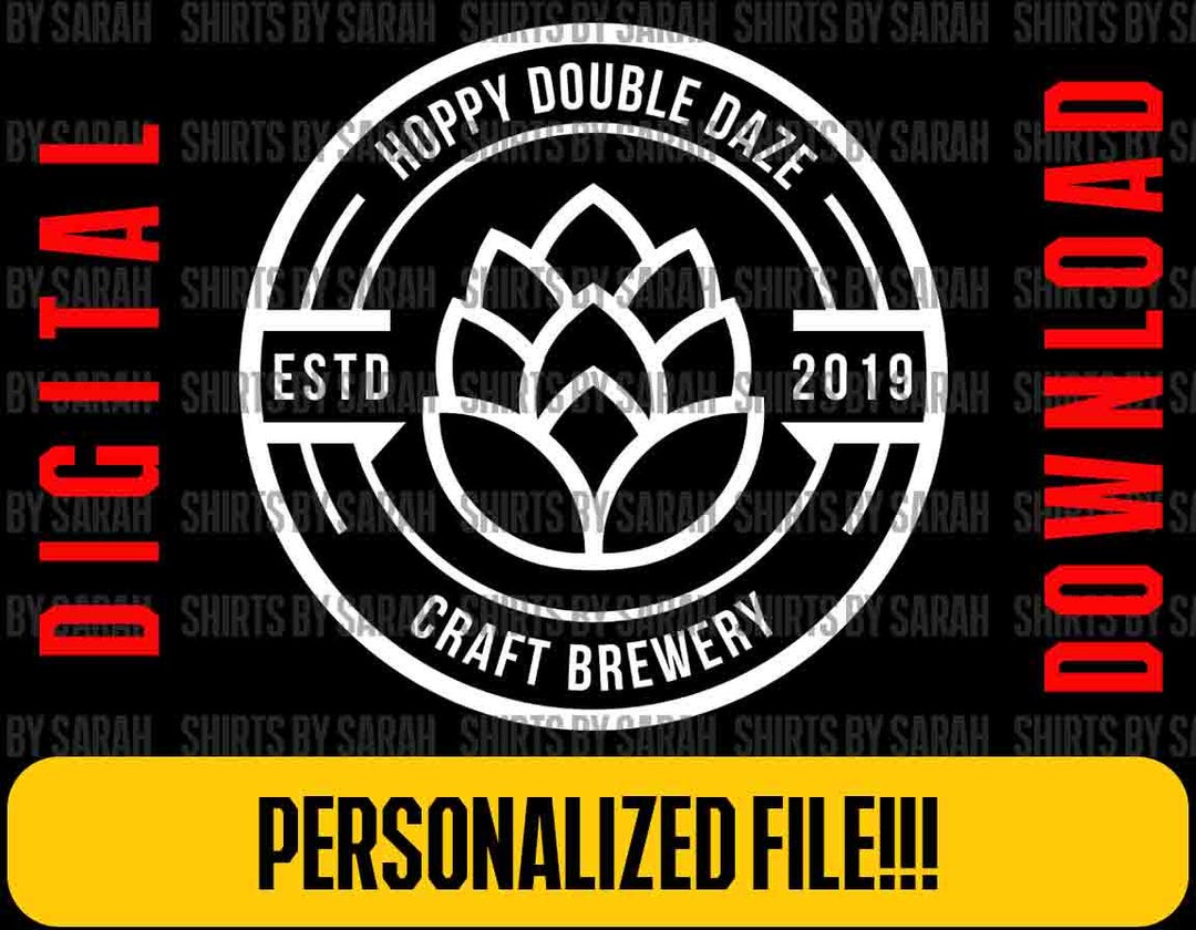 Personalized Brewery Logo PNG Custom Brewing SVG Hops Logo Beer Minimal ...