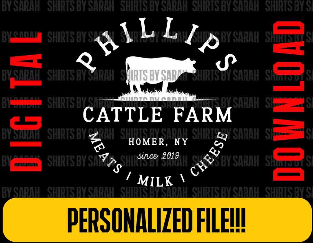 Cattle Farm Logo SVG Team PNG Dairy Cow Beef Digital Download Farmer ...