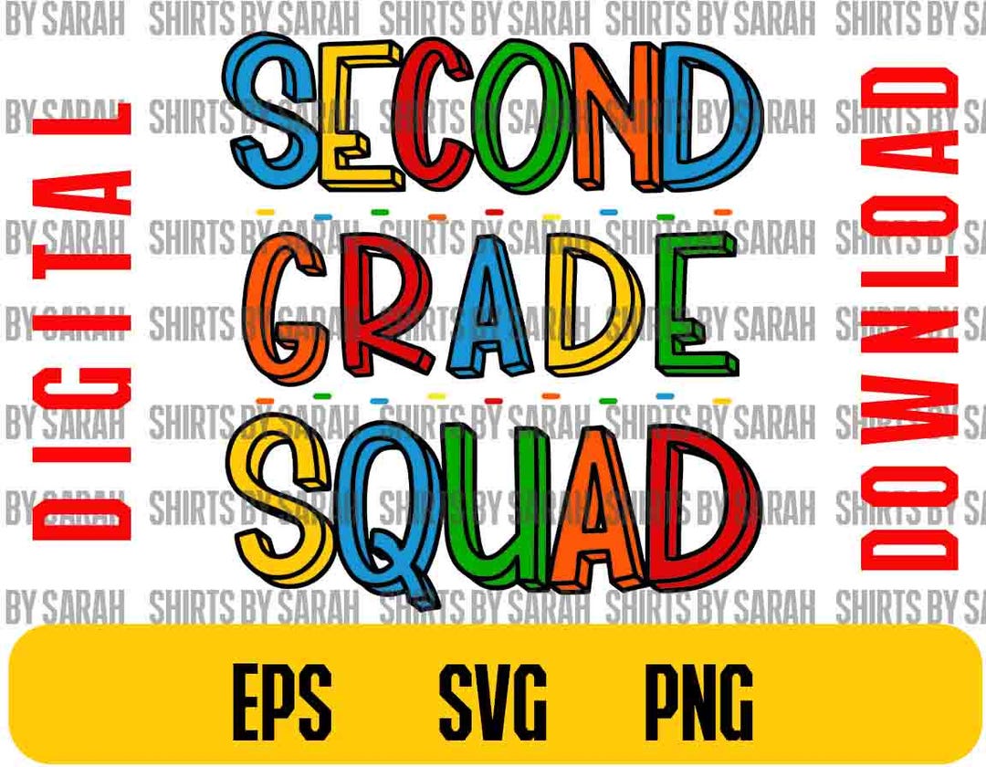 Second Grade Squad SVG: Back to School Teacher Design (digital Download ...