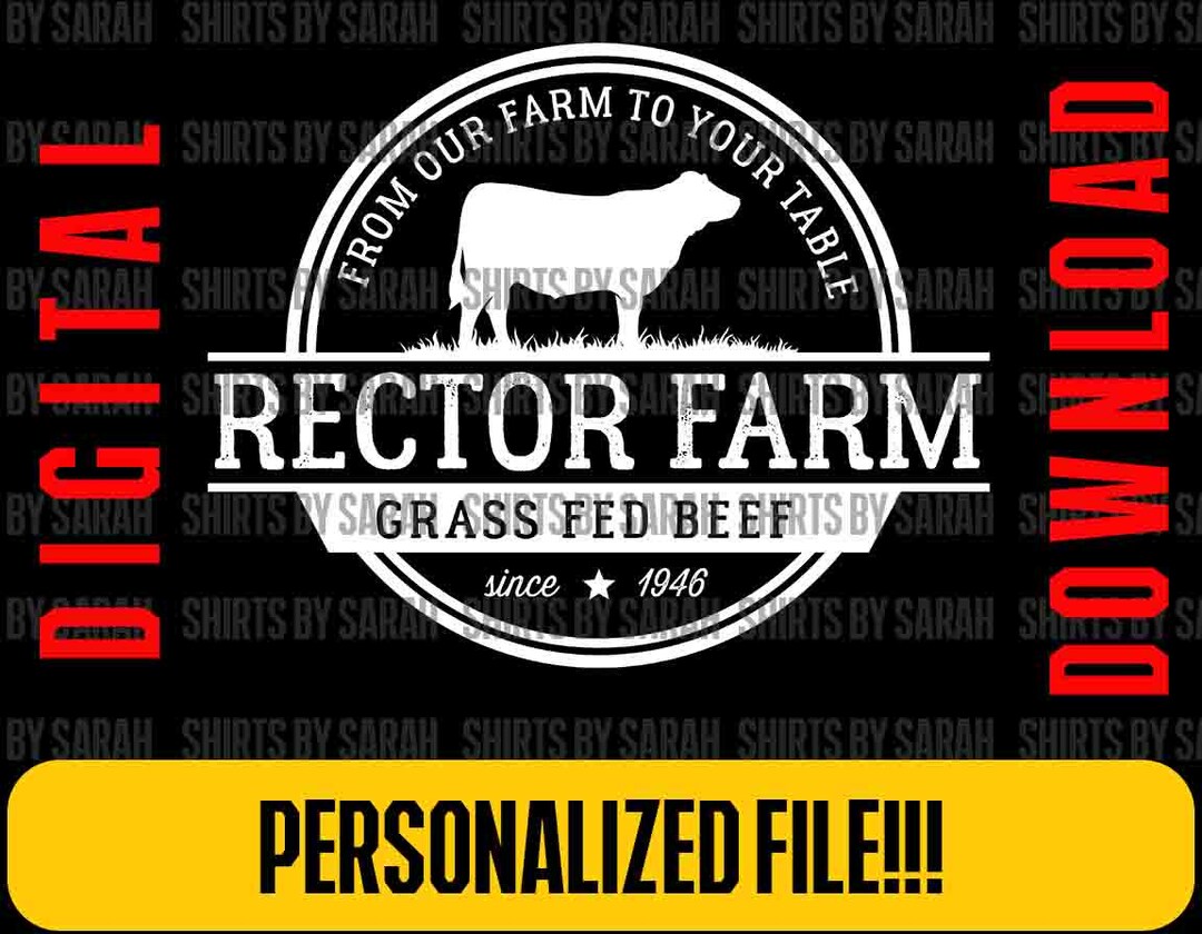 Personalized Beef Logo PNG Custom Cattle SVG Farming Logo Farm Meat Cow ...