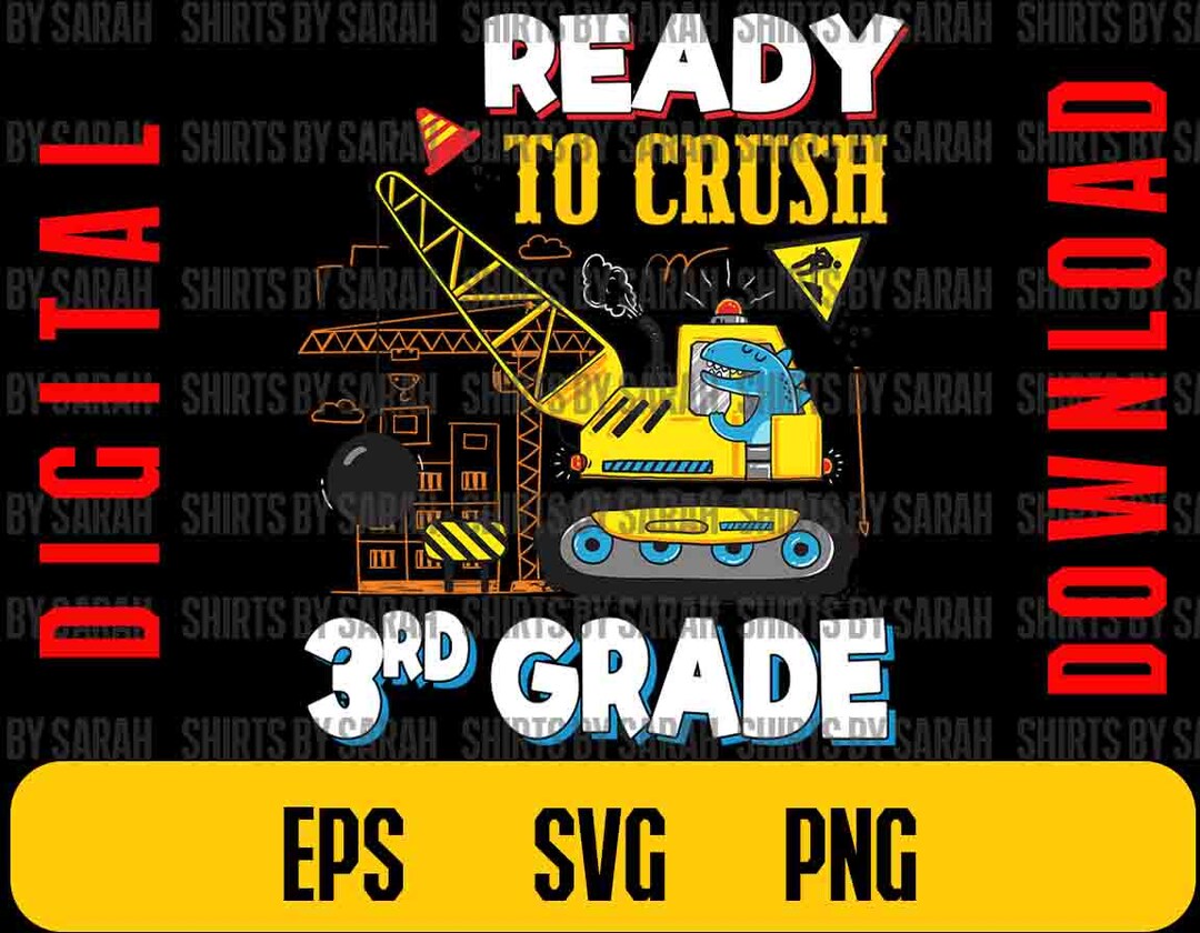 3rd Grade SVG Back to School PNG Digital Download Construction Teacher ...