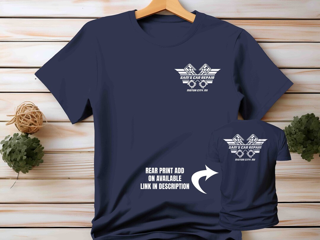 Custom Mechanic Tshirt Personalized Car Repair Tee Logo Work Tshirt ...