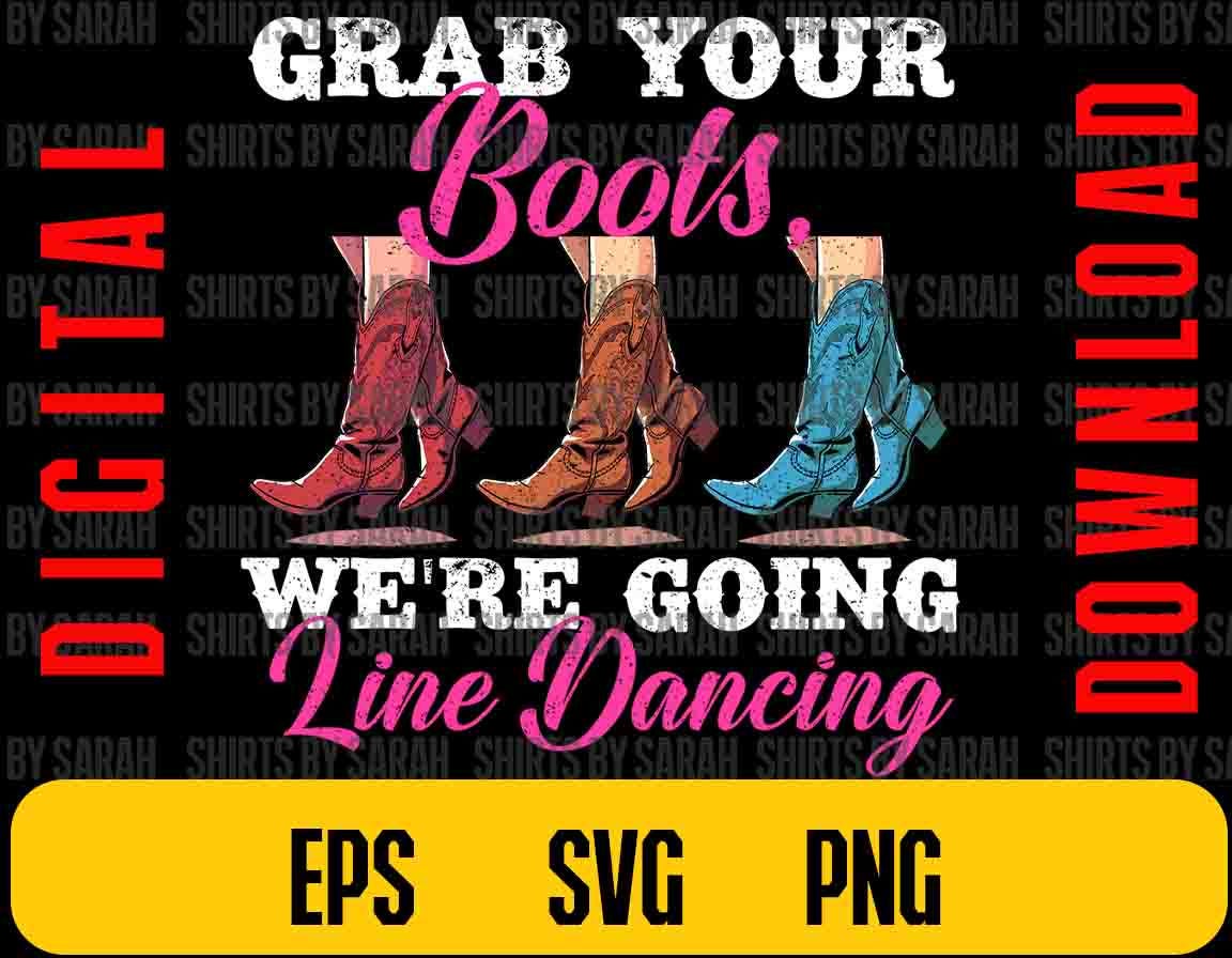 Line Dancing SVG Cowgirl Boots Western Dance PNG Instant Digital ...