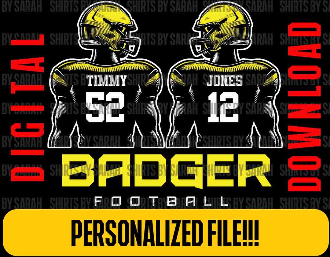 Custom Football Logo SVG 2 Players PNG Two Sons Boys Digital Download ...
