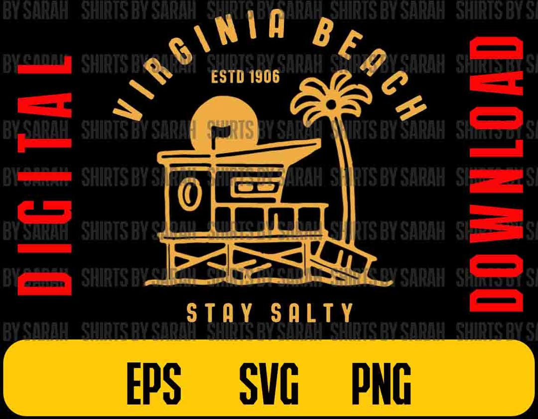 Virginia Beach Lifeguard Stand SVG PNG: Beachy Vacation Design (digital ...