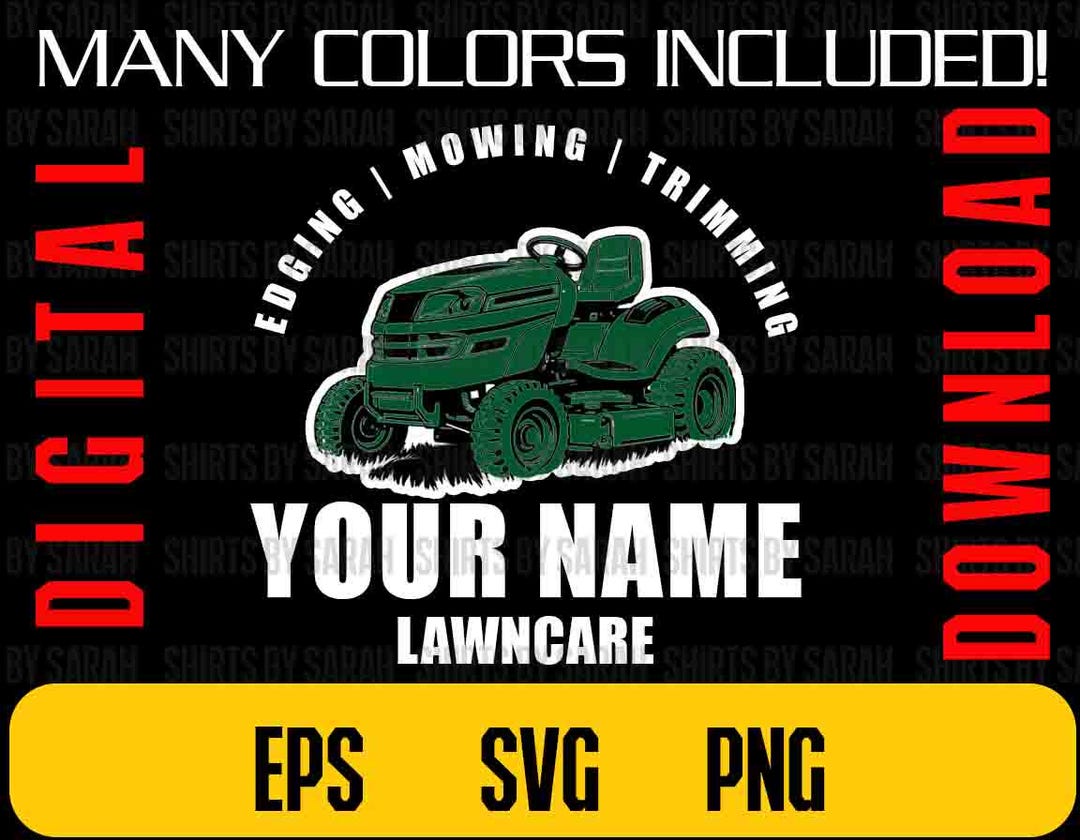 Lawncare Logo SVG Lawn Mower PNG Vintage Digital Download for ...