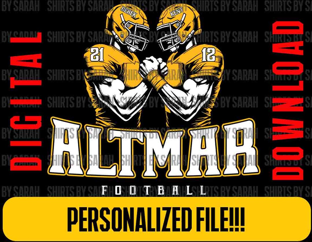 Custom Football Logo: Personalized Team Design - Twins, Two Sons ...