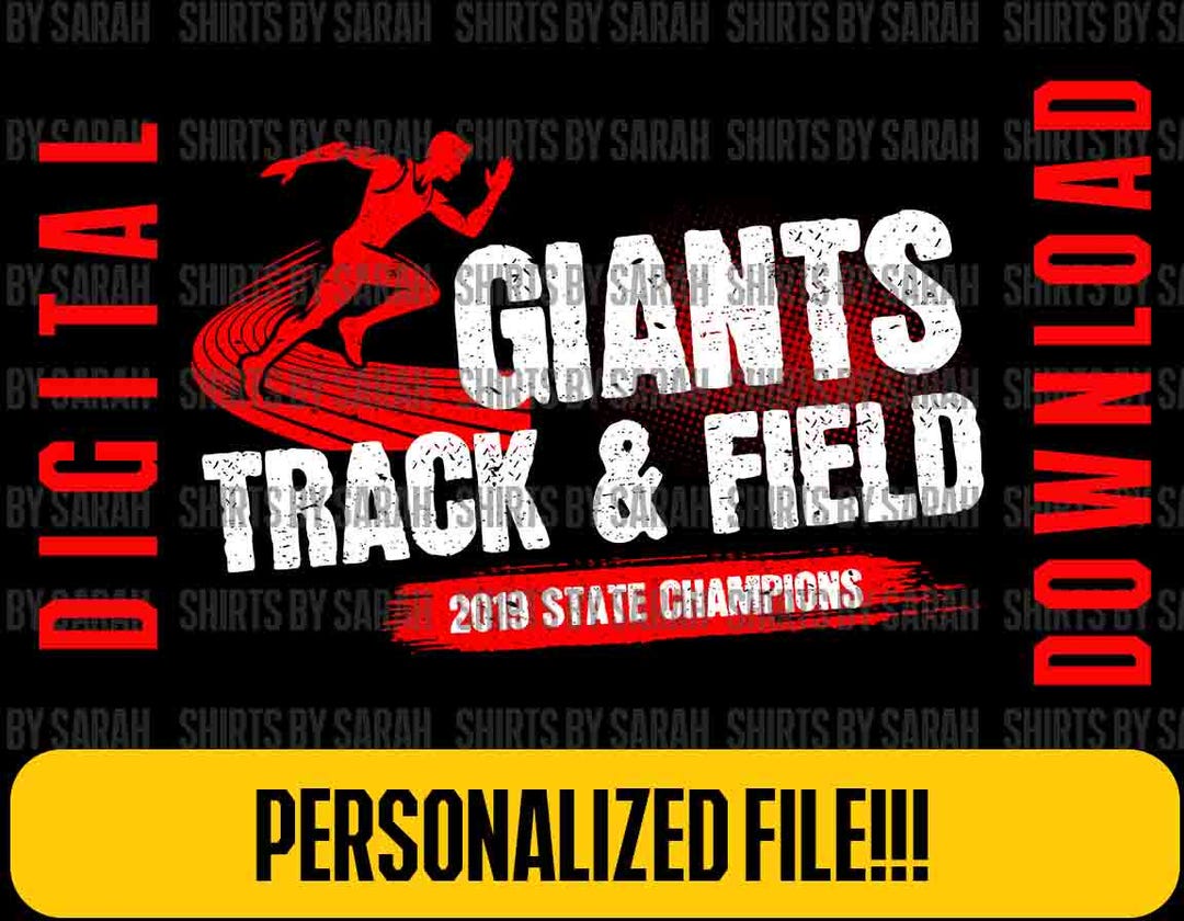 Custom High School Track and Field PNG State Champs Personalized Runner ...