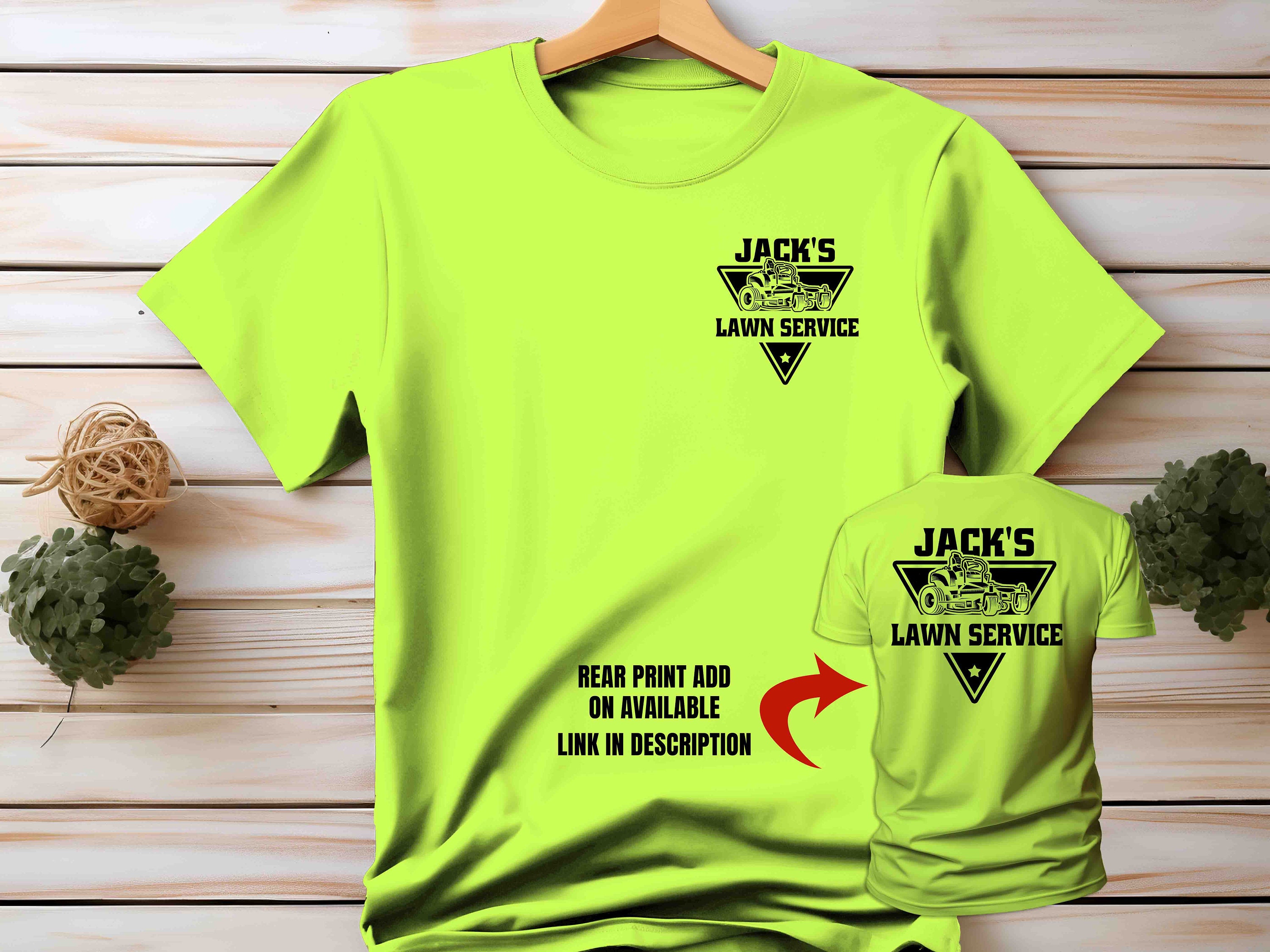 Custom Lawn Care Shirt Personalized Lawn Mowing Pocket Tee Landscaper ...