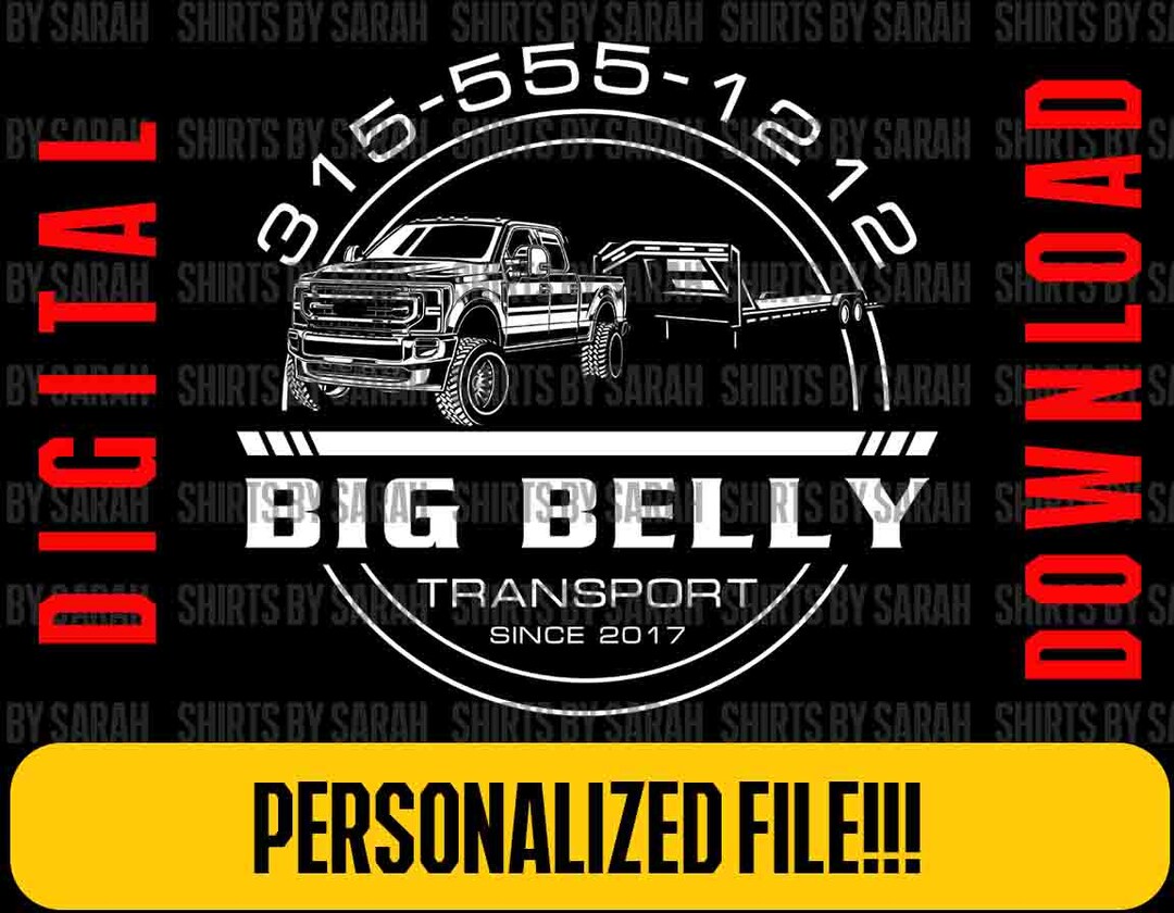 Custom Transport Truck Logo: Personalized Hot Shot Design (digital ...