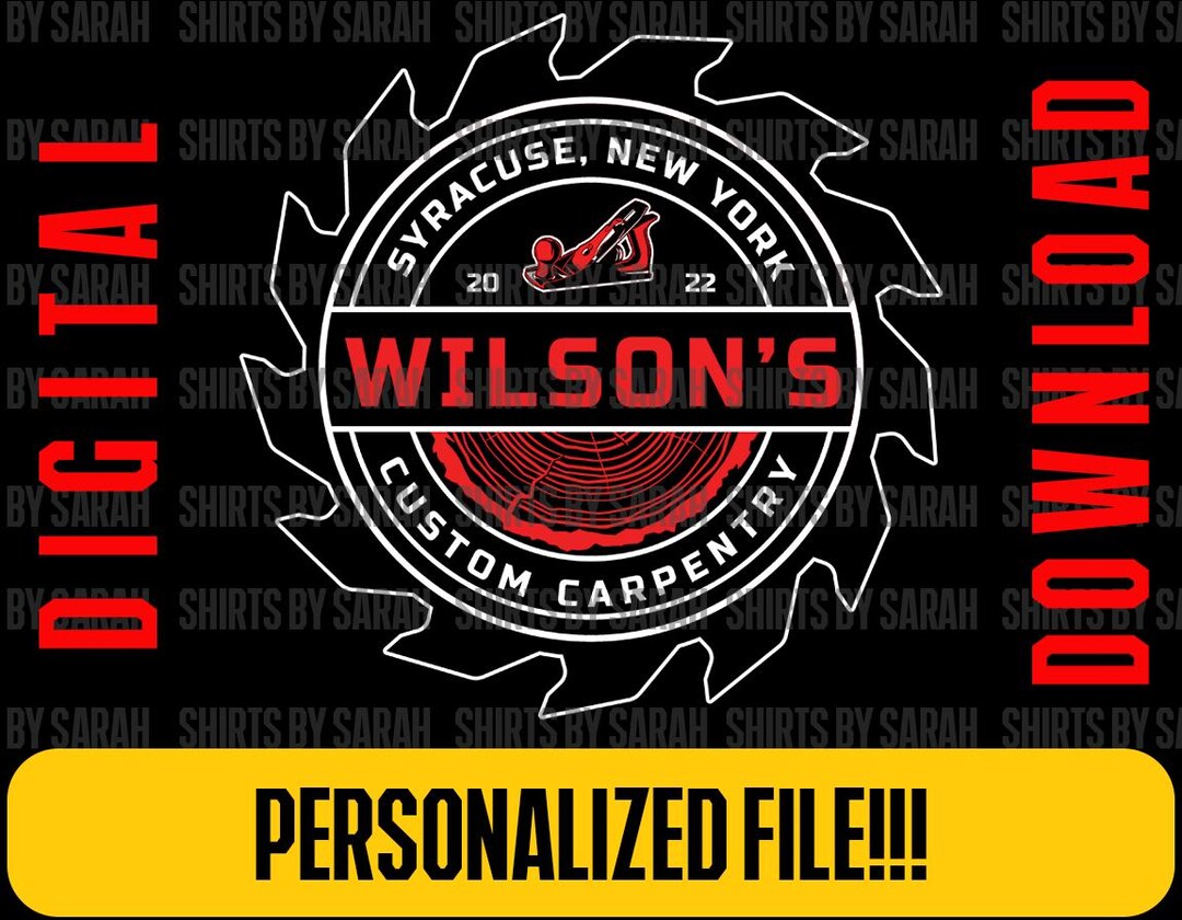 Personalized Carpenter Logo SVG Custom Carpentry PNG Digital Download ...