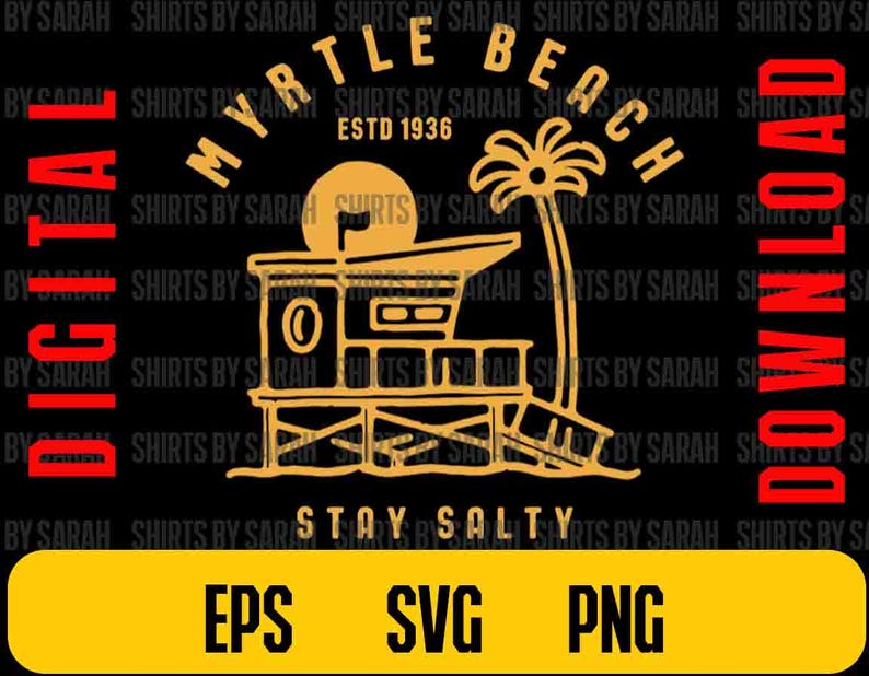 Myrtle Beach Lifeguard Logo SVG PNG EPS (digital Download) - Etsy