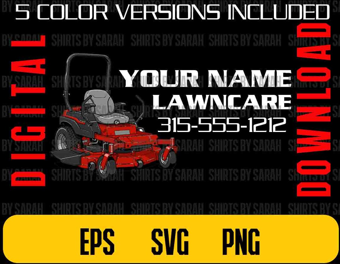Lawncare Logo SVG Lawn Mower PNG Vintage Digital Download for ...