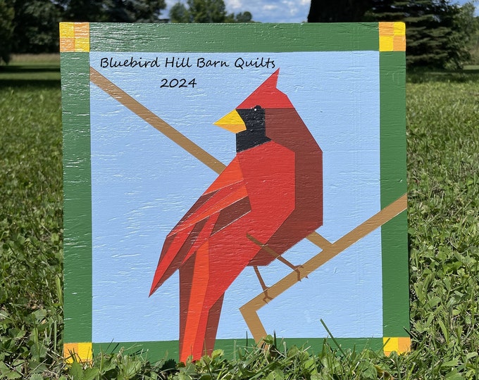 Cardinal Barn Quilt 2'x2' - Etsy
