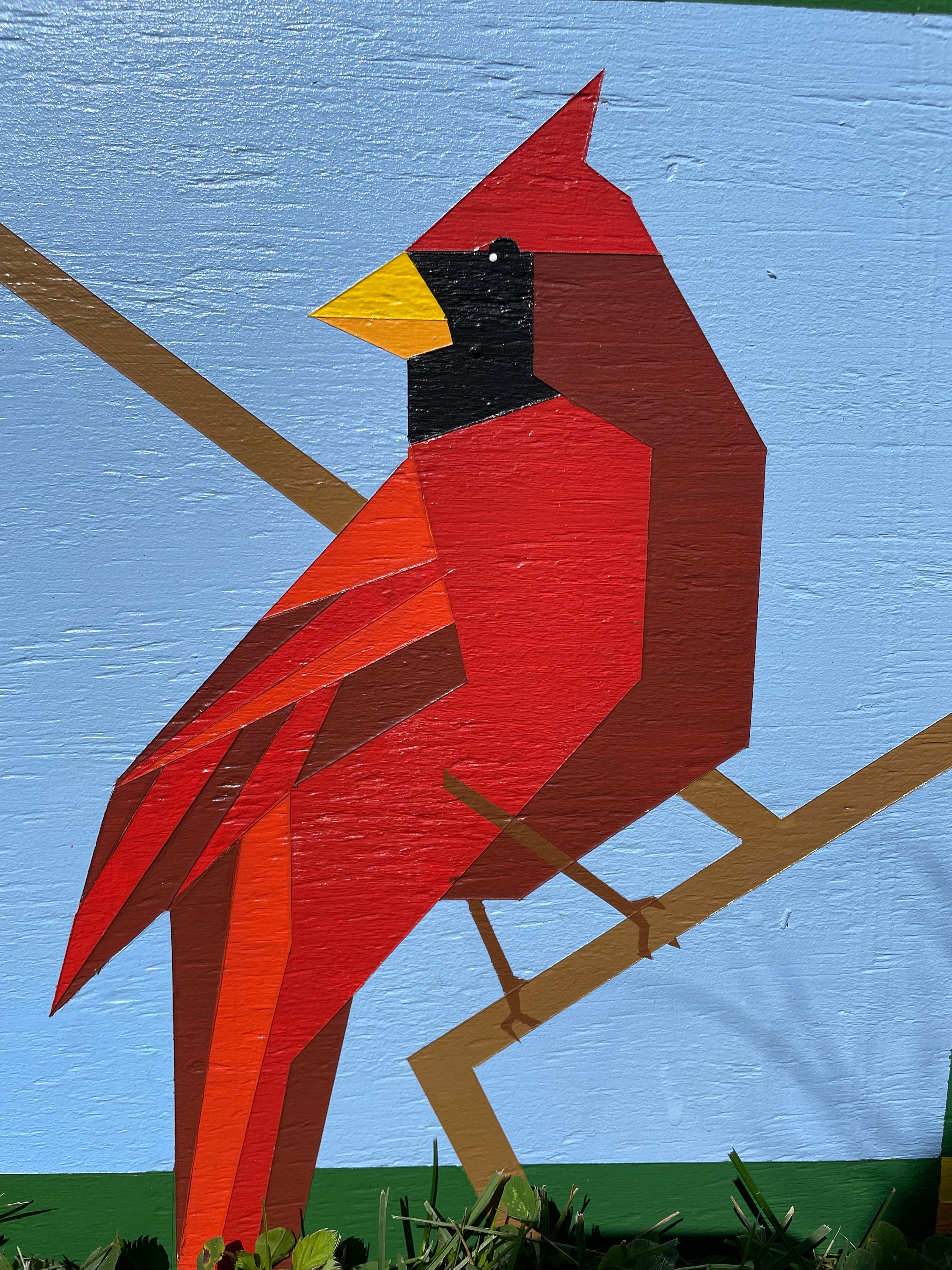 Cardinal Barn Quilt 1x1 or 2x2 - Etsy